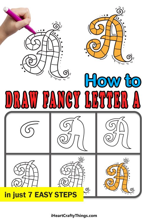 Fancy Letter A: Draw Your Own Fancy Letter A In 7 Easy Steps