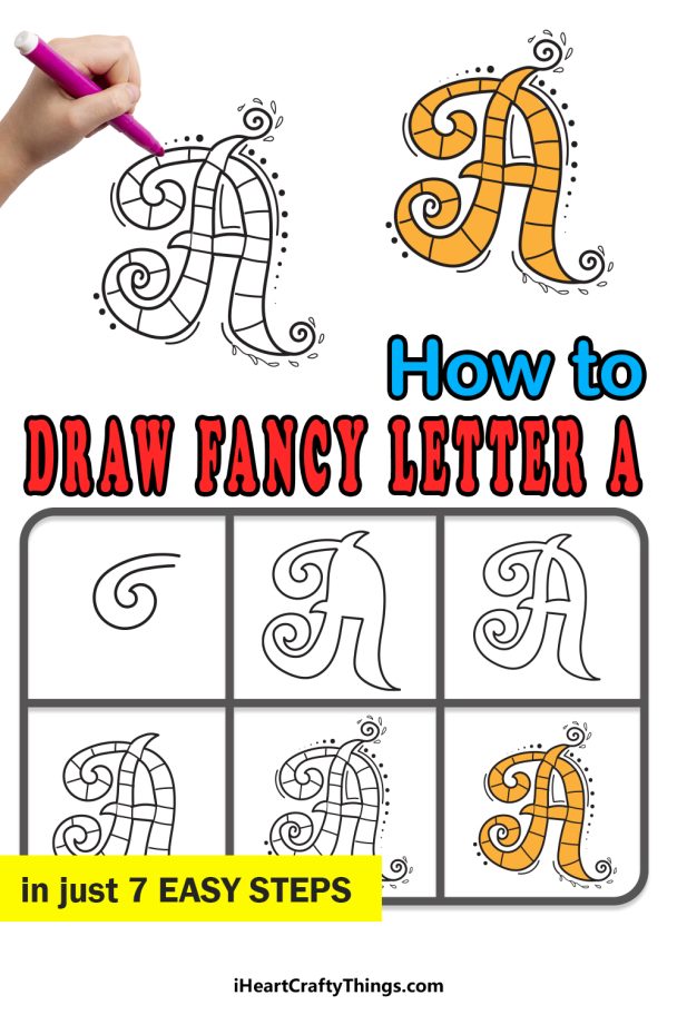 Fancy Letter A: Draw Your Own Fancy Letter A In 7 Easy Steps