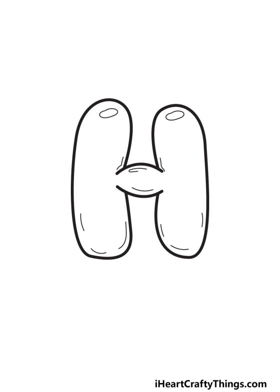 Bubble Letter H: Draw Your Own Bubble H In 6 Easy Steps