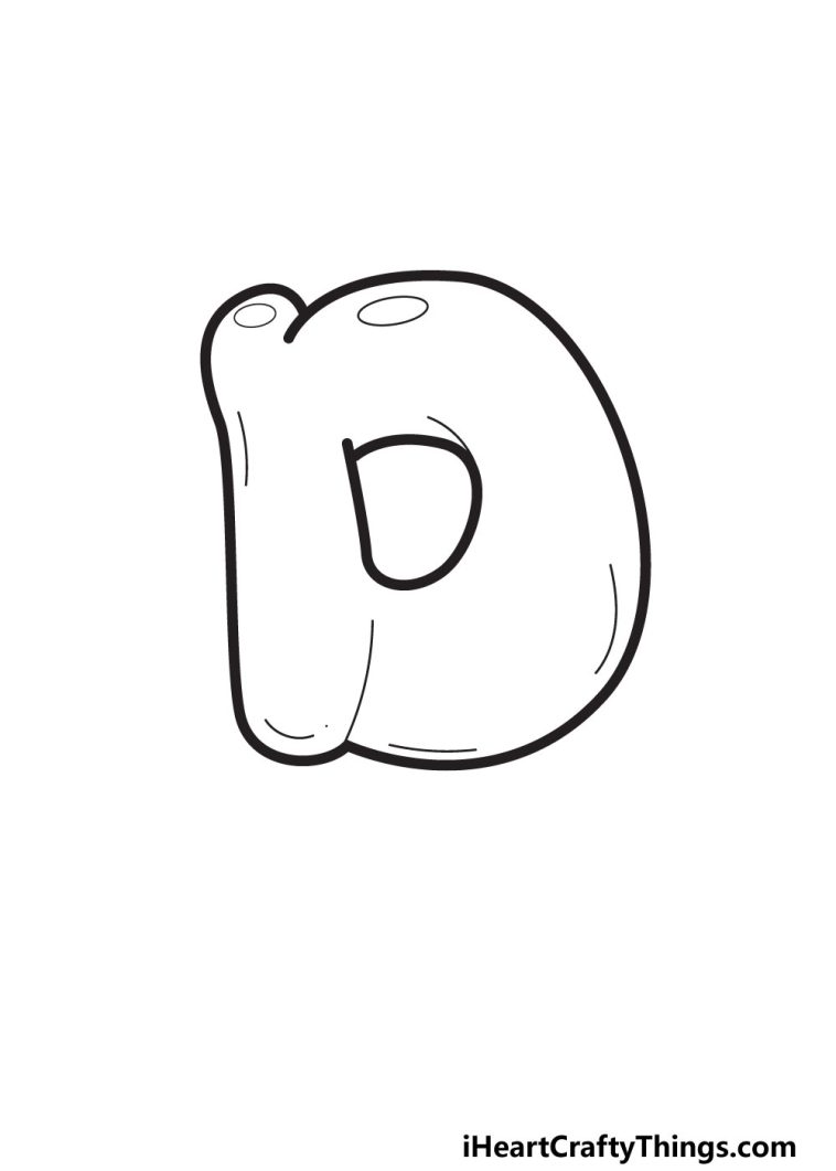 Bubble Letter D - Draw Your Own Bubble D In 7 Easy Steps