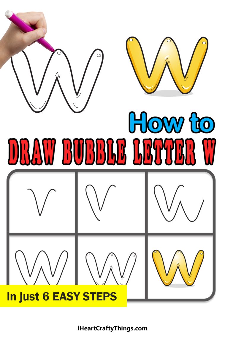 Bubble Letter W: Draw Your Own Bubble W In 6 Easy Steps
