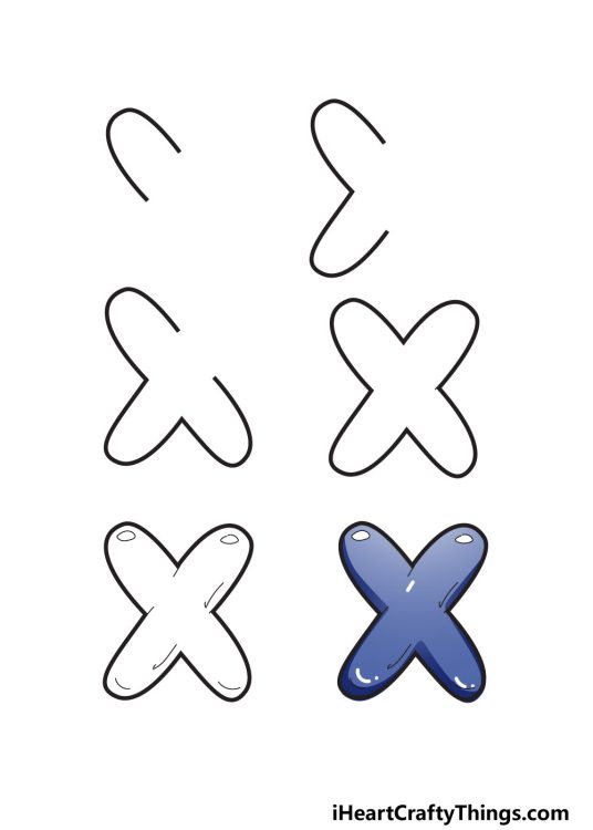 Bubble Letter X: Draw Your Own Bubble X In 6 Easy Steps
