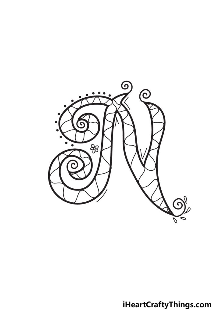 Fancy Letter N: Draw Your Own Fancy Letter N In 6 Easy Steps