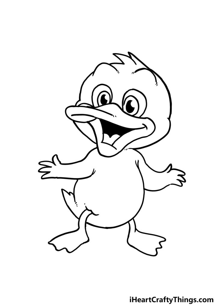 How To Draw A Cartoon Duck Step By Step!