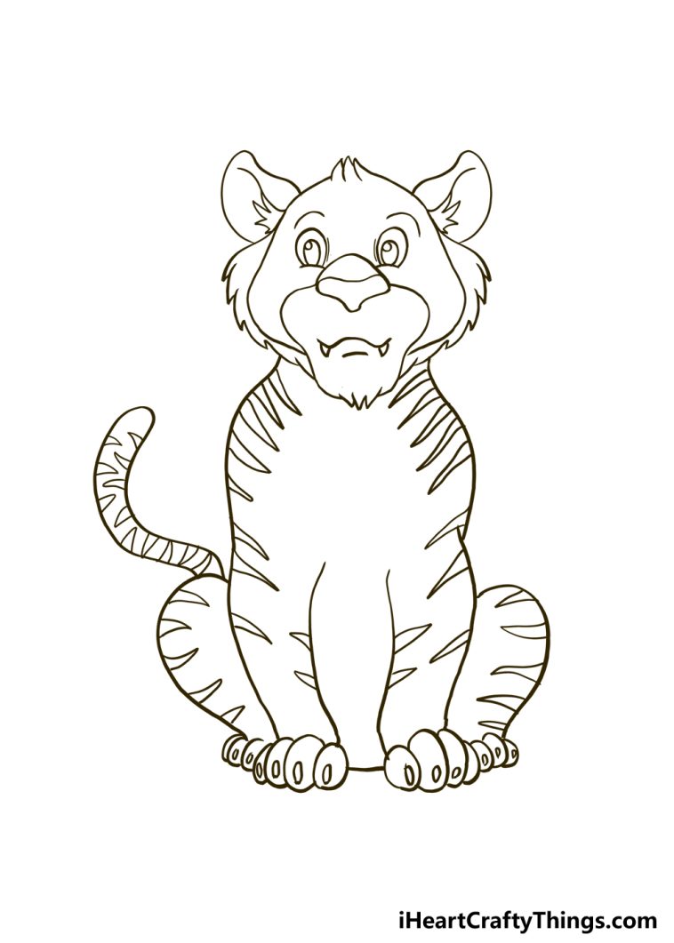 How To Draw A Cartoon Tiger Step By Step!