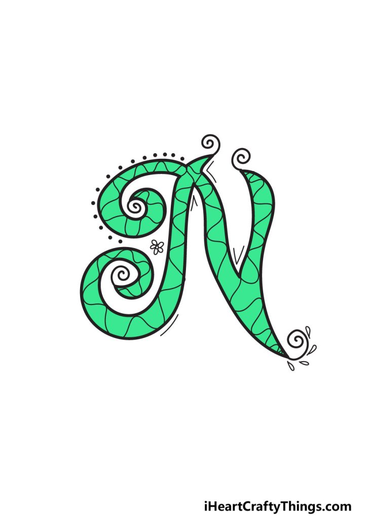 Fancy Letter N: Draw Your Own Fancy Letter N In 6 Easy Steps
