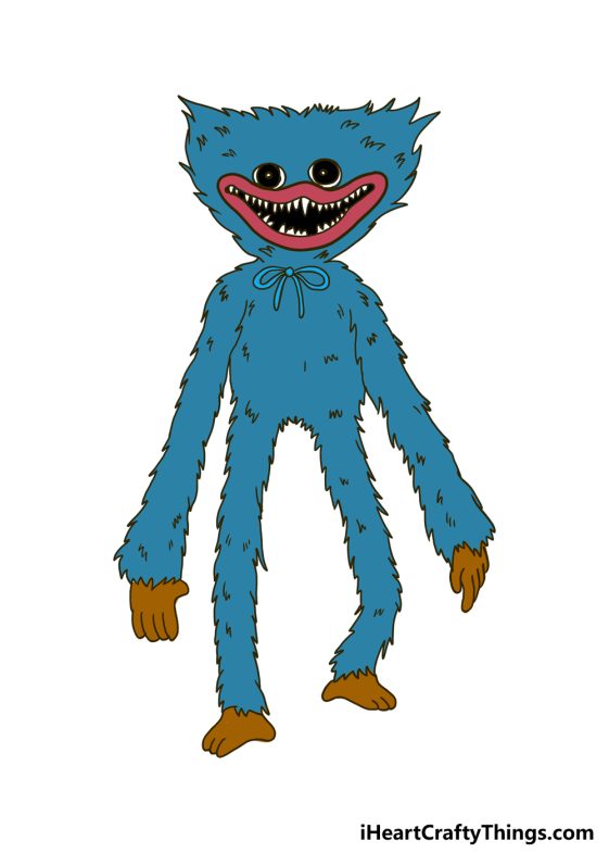 How To Draw Huggy Wuggy Step By Step!