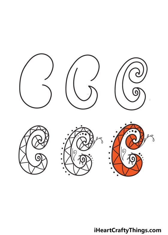 Fancy Letter C: Draw Your Own Fancy Letter C In 6 Easy Steps