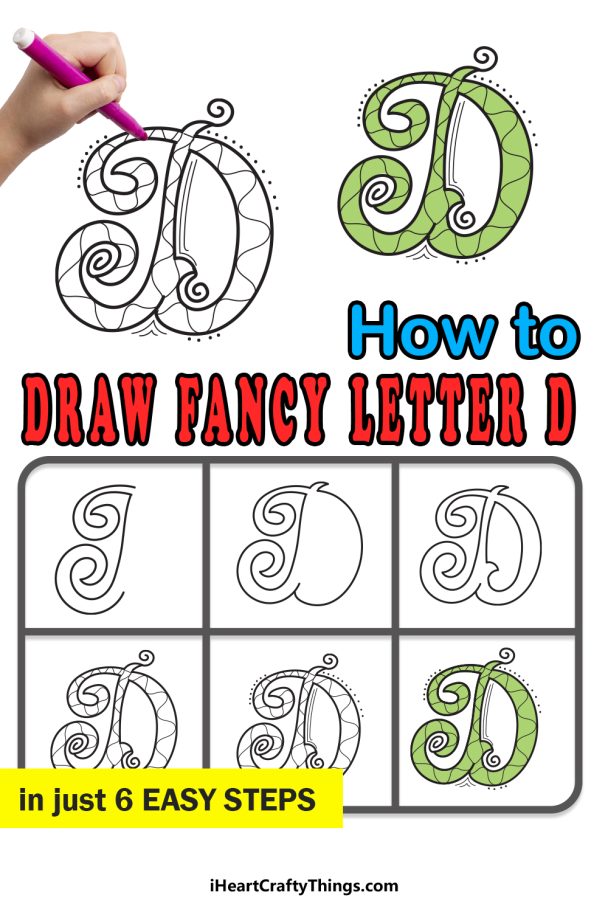 Fancy Letter D: Draw Your Own Fancy Letter D In 6 Easy Steps