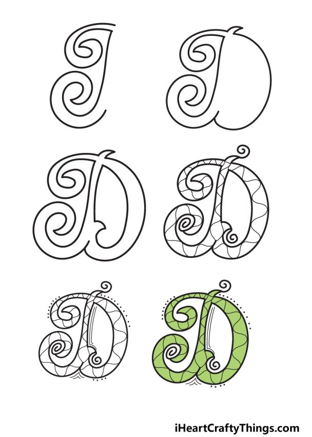 Fancy Letter D: Draw Your Own Fancy Letter D In 6 Easy Steps