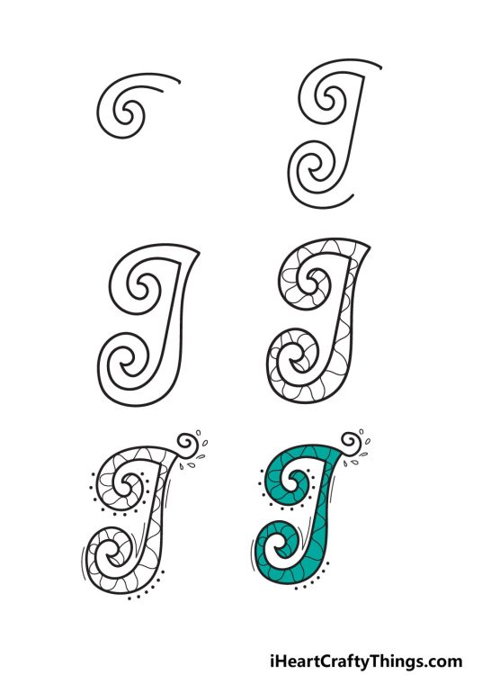Fancy Letter I: Draw Your Own Fancy Letter I In 6 Easy Steps