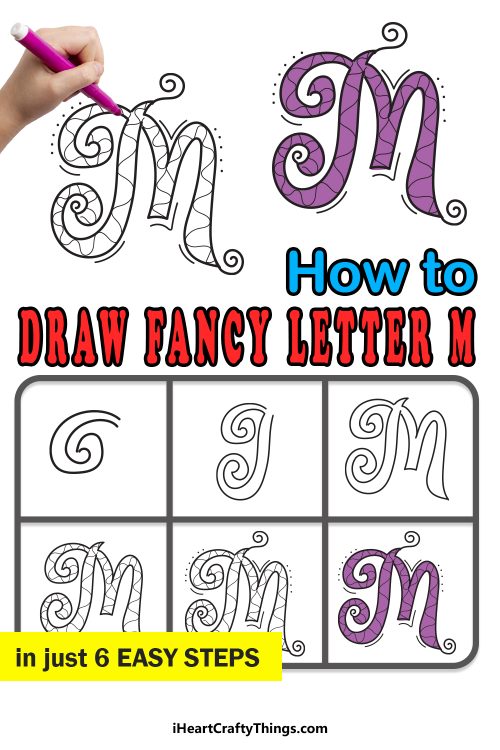 Fancy Letter M: Draw Your Own Fancy Letter M In 6 Easy Steps