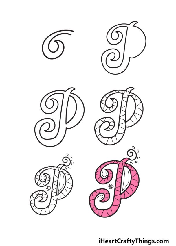 Fancy Letter P: Draw Your Own Fancy Letter P In 6 Easy Steps