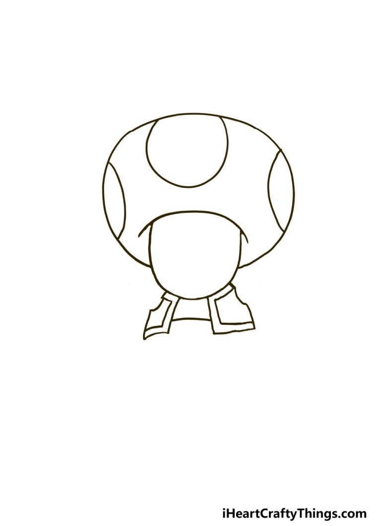 How To Draw Toad From Mario Step By Step!