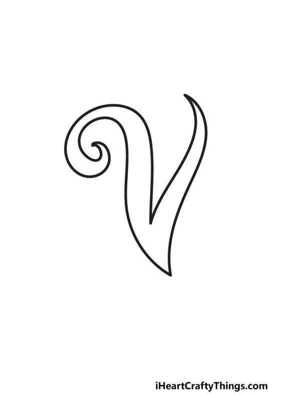 Fancy Letter V: Draw Your Own Fancy Letter V In 6 Easy Steps