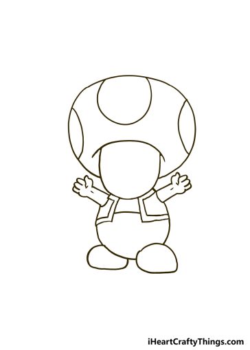 How To Draw Toad From Mario Step By Step!
