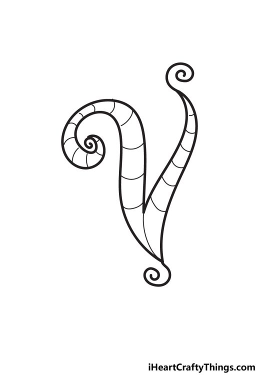 Fancy Letter V: Draw Your Own Fancy Letter V In 6 Easy Steps