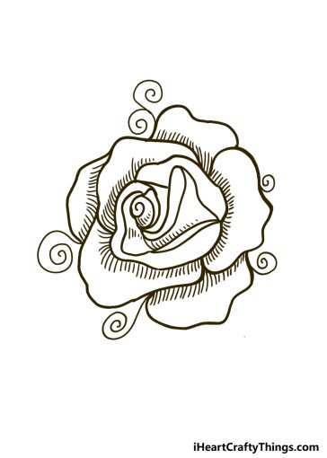How To Draw A Rose Tattoo Step By Step!