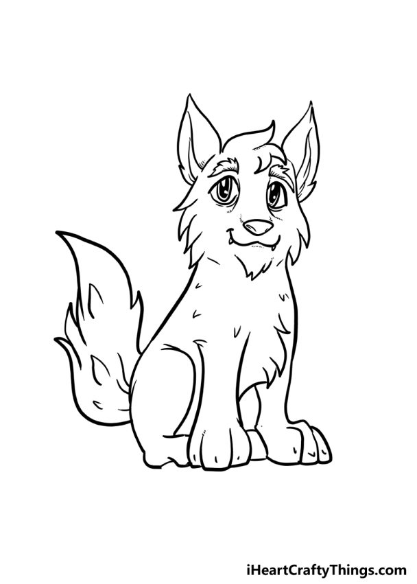 How To Draw A Cute Wolf Step By Step!