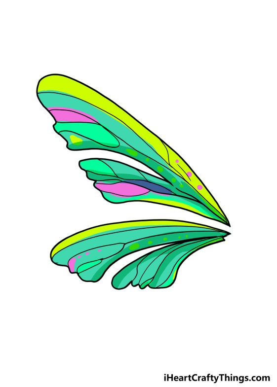 How To Draw Fairy Wings Step By Step!