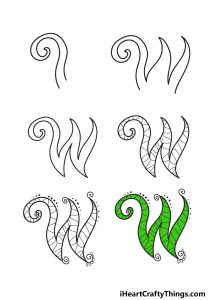 Fancy Letter W: Draw Your Own Fancy Letter W In 6 Easy Steps