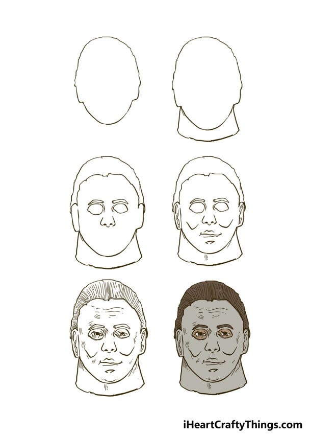 How To Draw Michael Myers Step By Step!