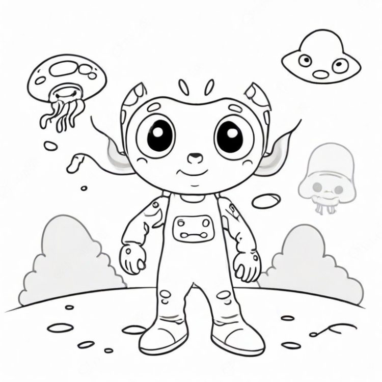 Alien Drawing - How To Draw An Alien Step By Step