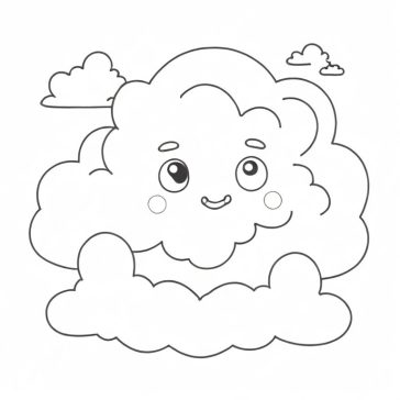 Cloud Drawing - How To Draw A Cloud Step By Step