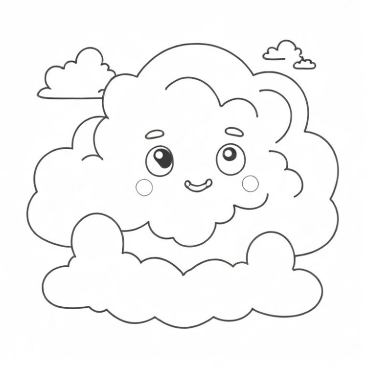 Cloud Drawing - How To Draw A Cloud Step By Step