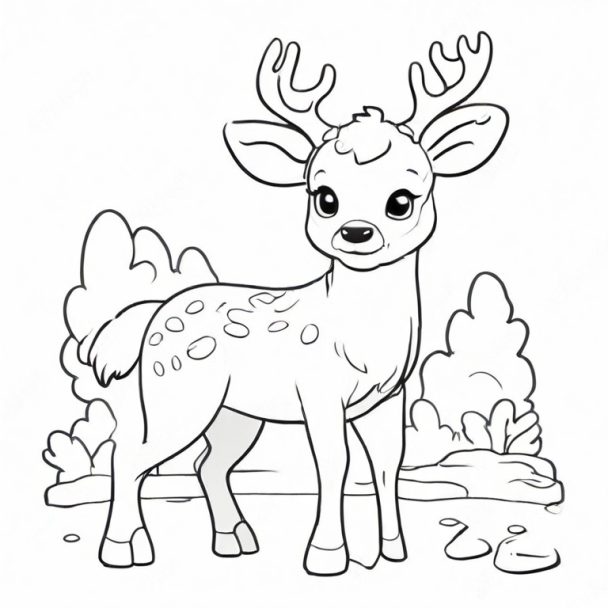 Easy Deer Drawing: How To Draw A Deer Step By Step For Kids!