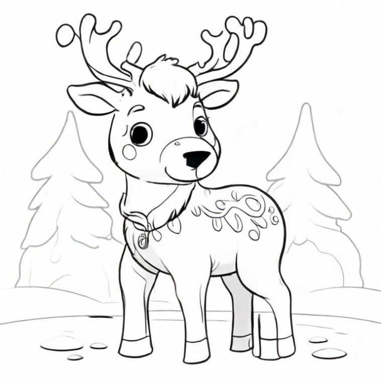 Reindeer Drawing - How To Draw A Reindeer Step By Step