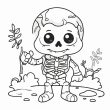 Skeleton Drawing - How To Draw A Skeleton Step By Step!