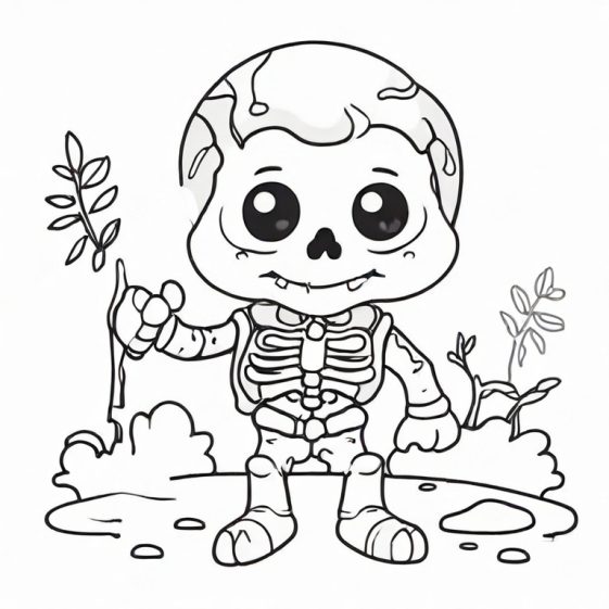 Skeleton Drawing - How To Draw A Skeleton Step By Step!