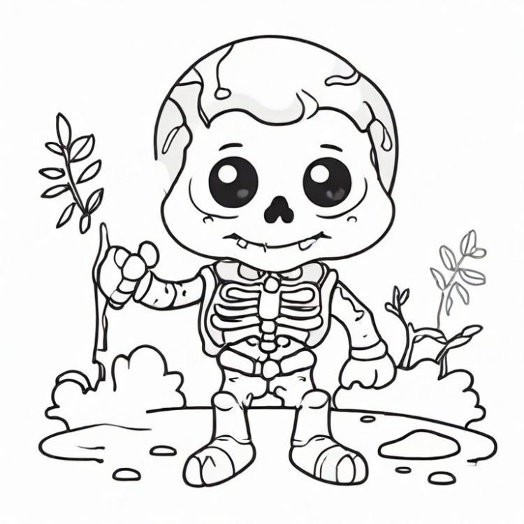 Skeleton Drawing - How To Draw A Skeleton Step By Step!