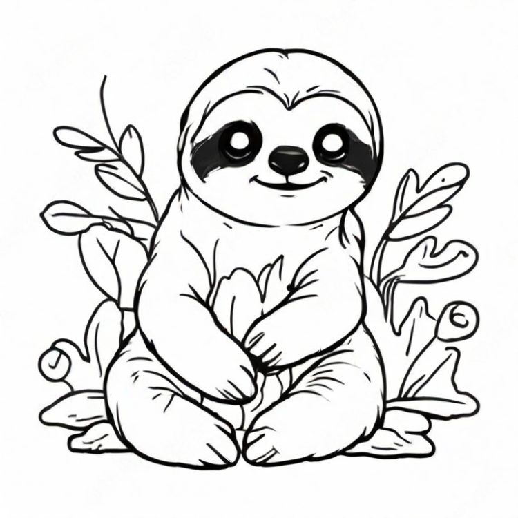 Sloth Drawing - How To Draw A Sloth Step By Step