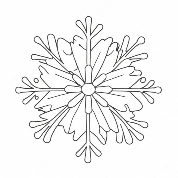 Snowflake Drawing - How To Draw A Snowflake Step By Step!