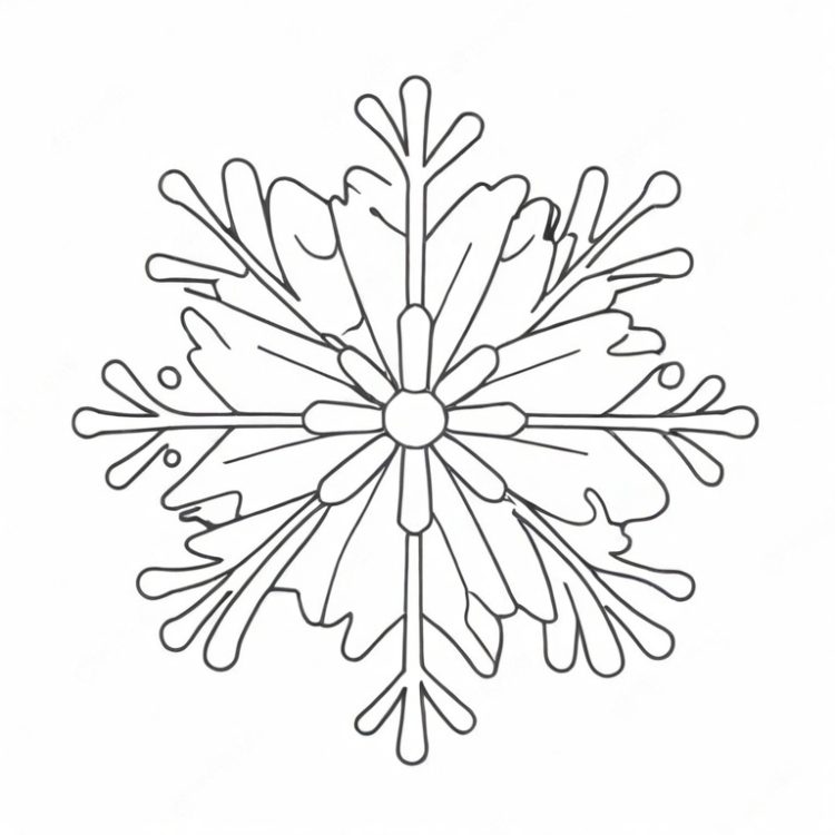Snowflake Drawing - How To Draw A Snowflake Step By Step!