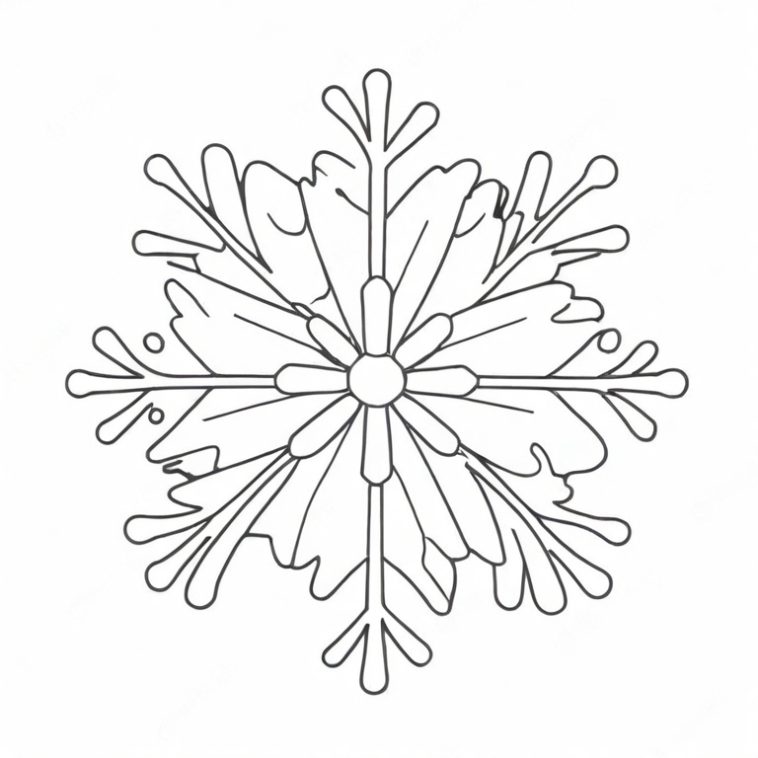 Snowflake Drawing - How To Draw A Snowflake Step By Step!