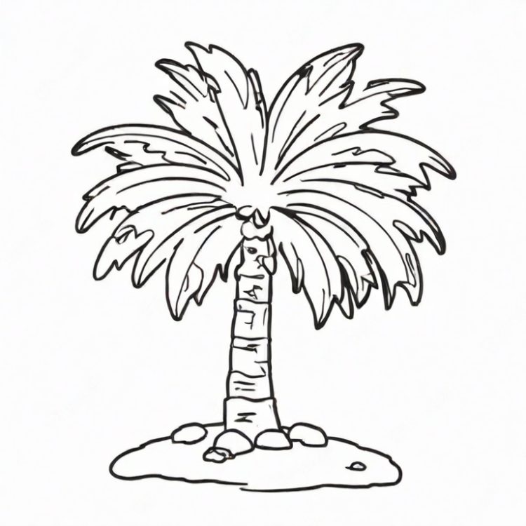 Palm Tree Drawing - How To Draw A Palm Tree Step By Step