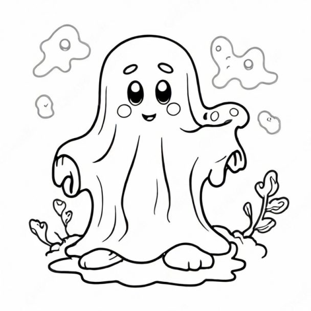Ghost Drawing - How To Draw A Ghost Step By Step