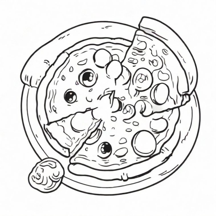 Pizza Drawing - How To Draw A Pizza Step By Step