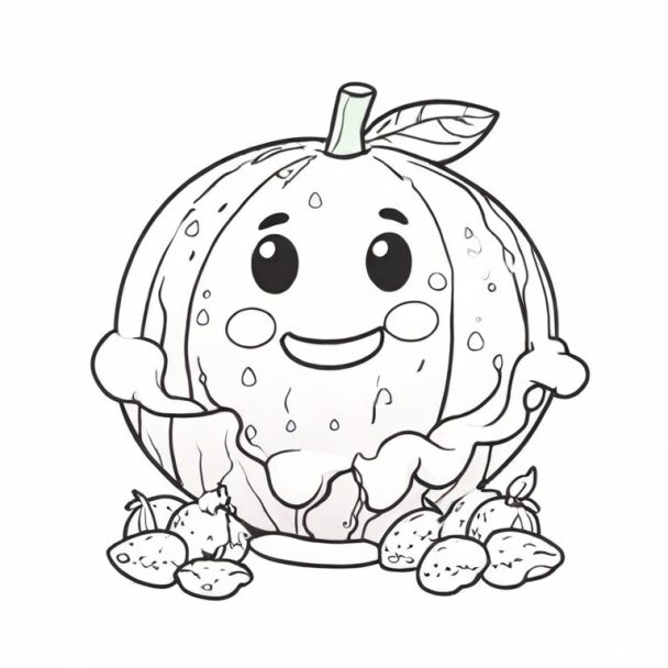 Watermelon Drawing - How To Draw A Watermelon Step By Step