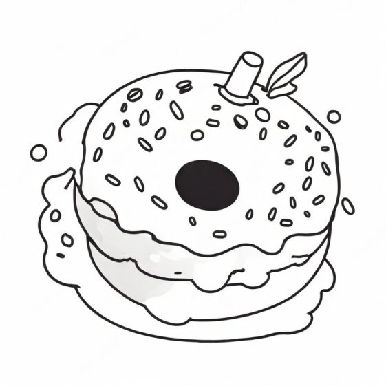 Donut Drawing - How To Draw A Donut Step By Step