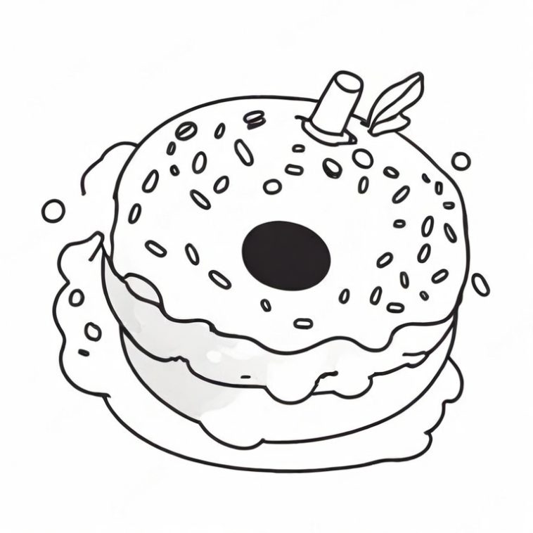Donut Drawing - How To Draw A Donut Step By Step