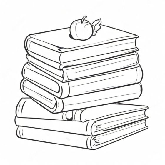Stack Of Books Drawing - How To Draw A Stack Of Books Step By Step