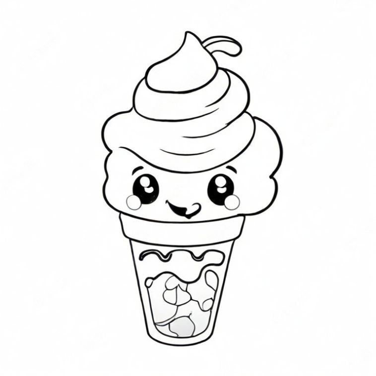 Ice Cream Cone Drawing - How To Draw An Ice Cream Cone Step By Step