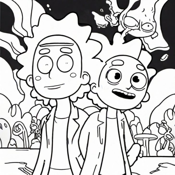 Rick And Morty Drawing - How To Draw Rick And Morty Step By Step