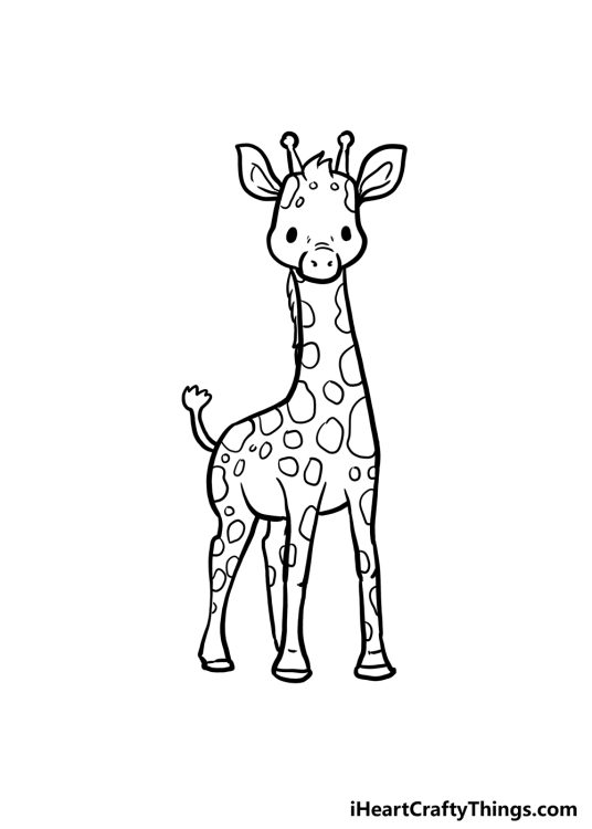 How To Draw A Cute Giraffe Step By Step!