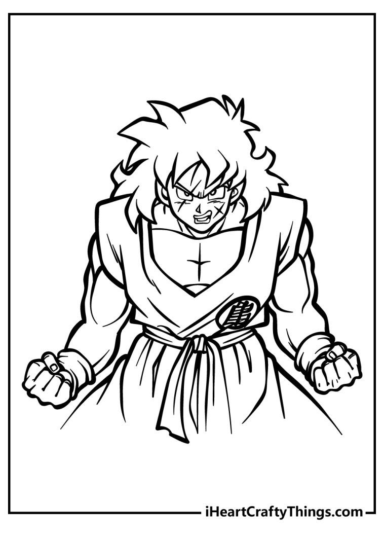 30 Dragon Ball Z Coloring Pages: Free DBZ Fans Printable PDF