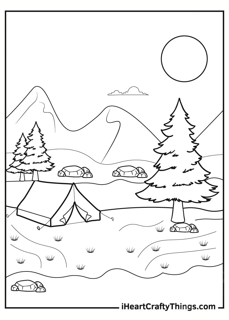 40+ Camping Coloring Pages (100% Free Printables)